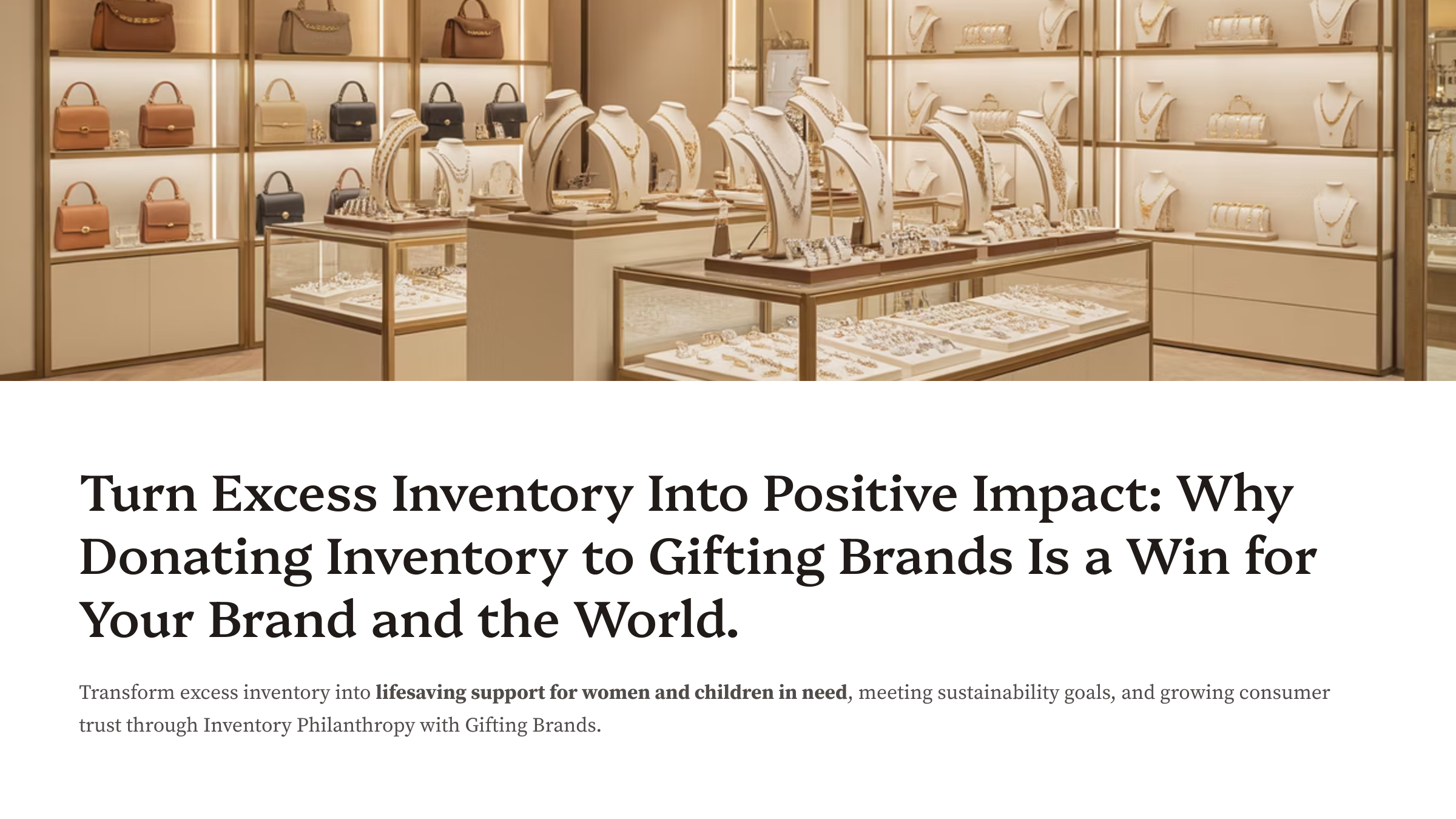 Turn Excess Inventory Into Positive Impact – Gifting Brands